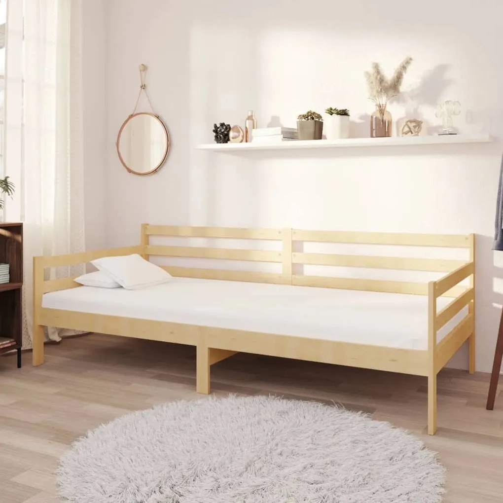 3083584 vidaXL Denní postel s matrací 90 x 200 cm masivní borové dřevo