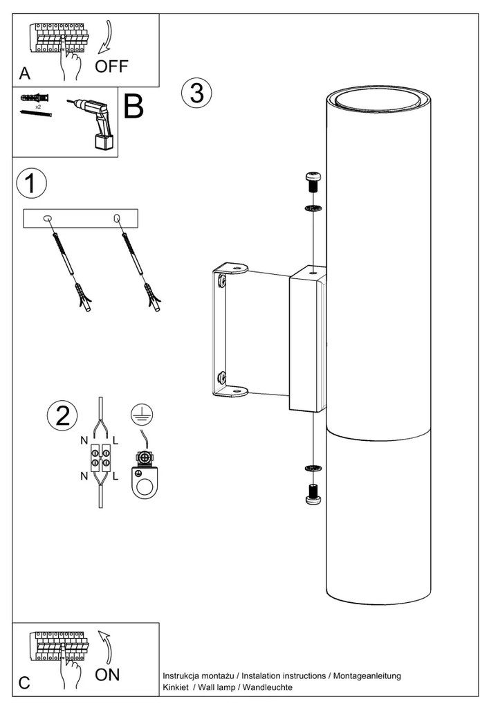 Nástěnné svítidlo Loopez, 1x černé kovové stínítko, ch