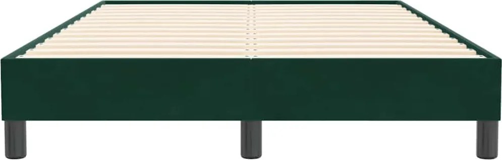 Postel Box Spring bez matrace tmavě zelená 120x210 cm samet 3315822