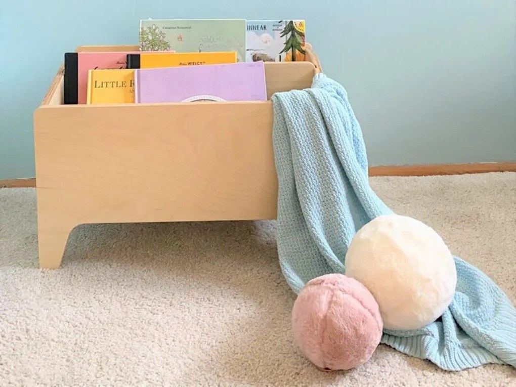 Wamm Cosy Room Dřevěný Montessori regál na knihy a hračky Zvolte barvu: Nelakovaná