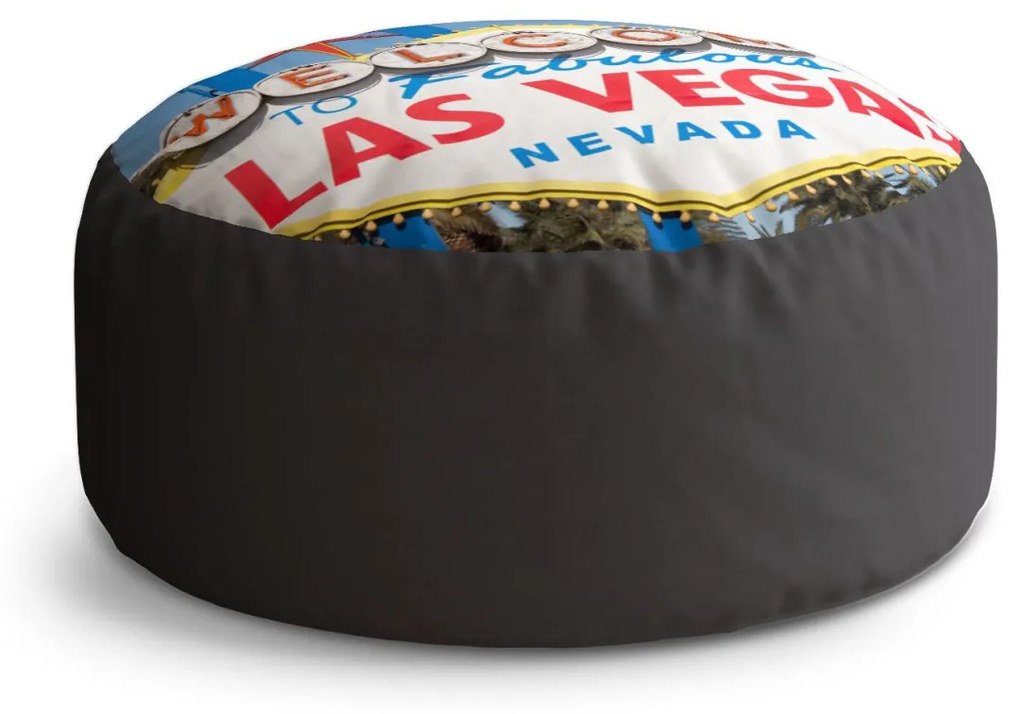 Sablio Taburet Circle Welcome to Las Vegas: 38x48 cm