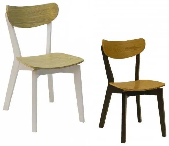 BRADOP Jídelní židle KATEŘINA Z211 - BUK (dubový sedák a opěr) VARIANTA PROVEDENÍ: bílá kostra
