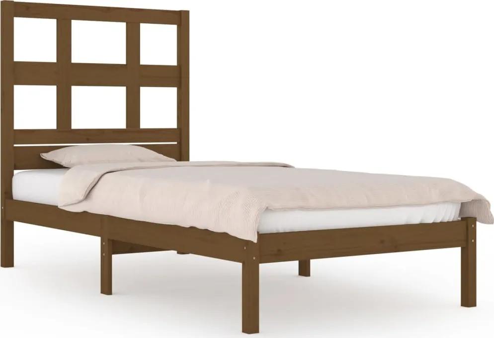 vidaXL Rám postele masivní borovice 75 x 190 cm Small Single [3104441] Barva: Bílá