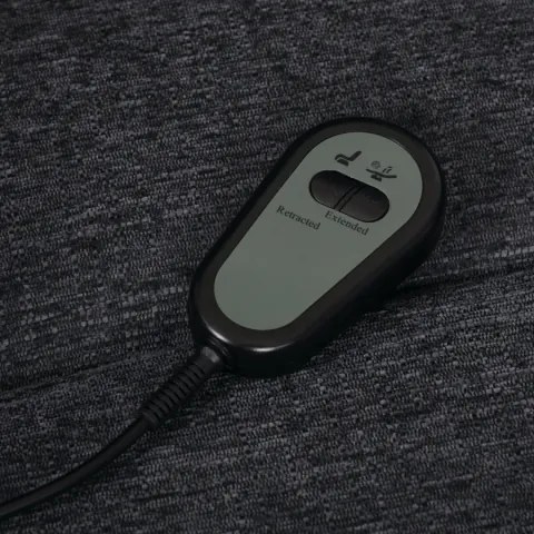 Polohovací křeslo elektrické šedá látka bezdrátové nabíjení pro mobilní telefon TV-S8348 GREY2