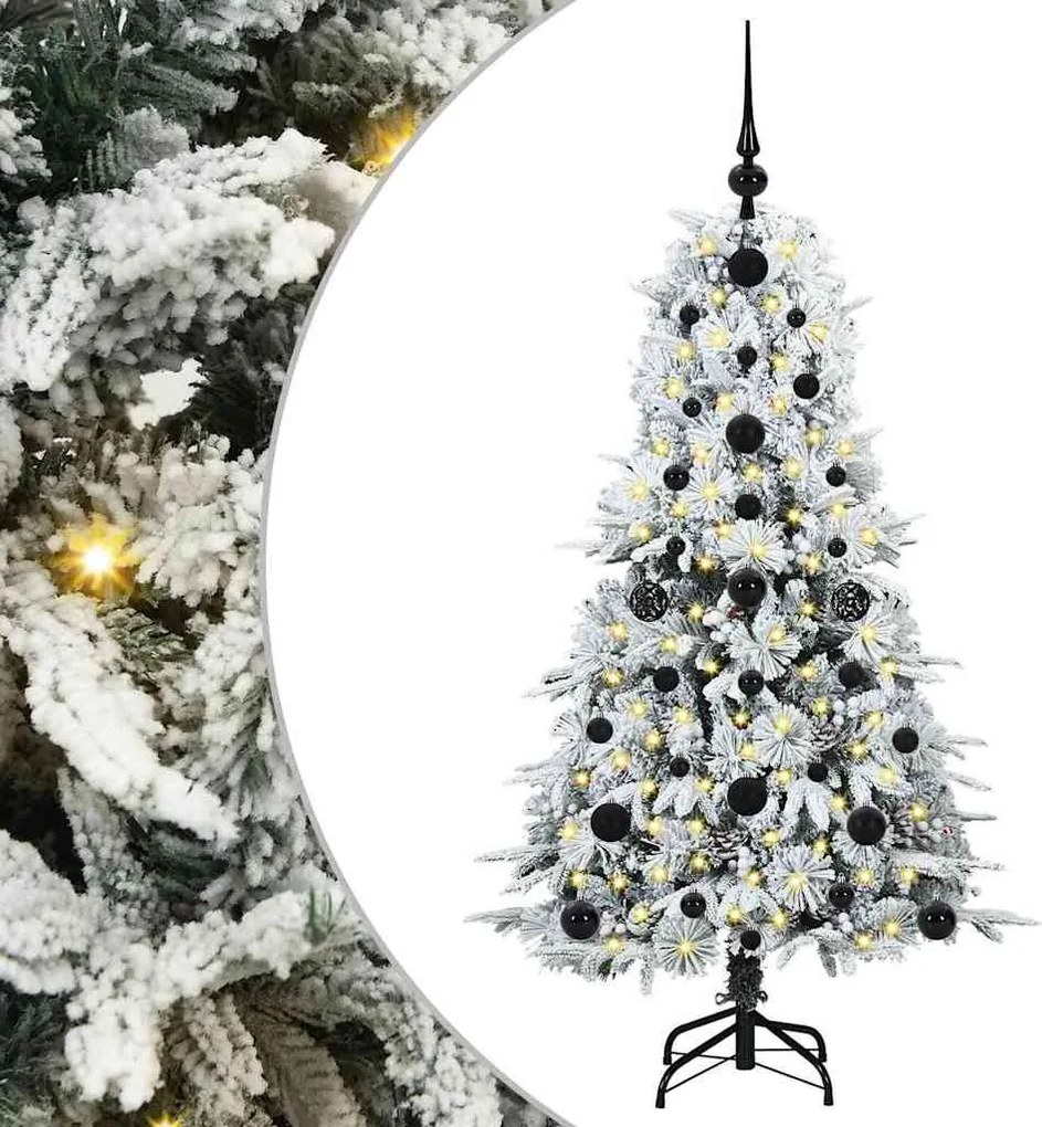 Umělý Skládací Vánoční Strom s stojanem Bílá 120 cm PE a PVC 3397459