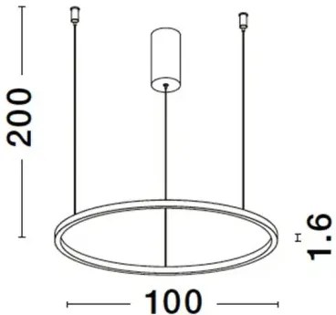 LED lustr Tarquin 100 bílé