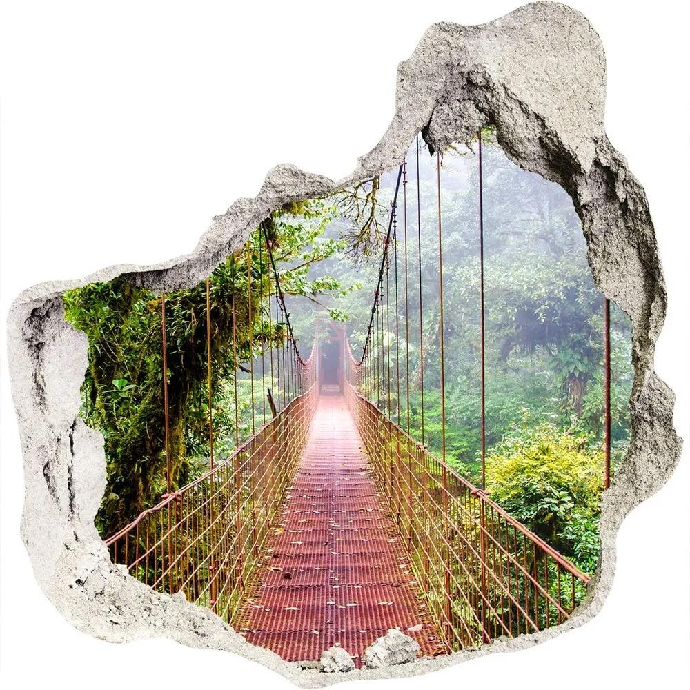 Wallmuralia Nálepka fototapeta 3D na zeď Most v pralese 75x75 cm