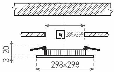 LED Koupelnové podhledové svítidlo VEGA LED/24W/230V 3800K 29,8 cm IP44