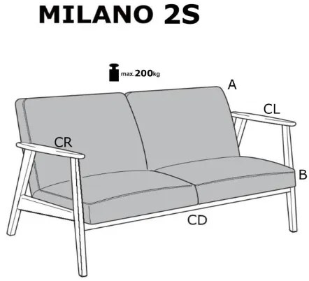 Pohovka MILANO 2S Halmar