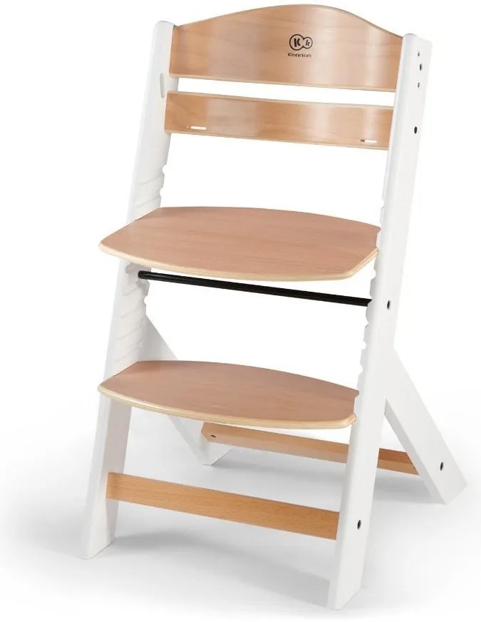 Jídelní židlička kinderkraft enock white wooden