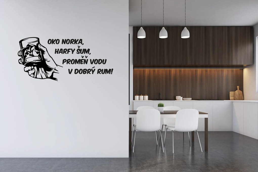 Samolepka na zeď Oko norka Barevná varianta: Černá, Velikost (šířka x výška): 50x23cm