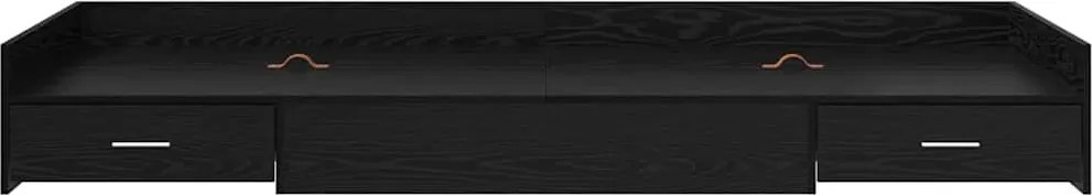Rám postele se zásuvkou Černý dub 80 x 200 cm Kompozitní dřevo 3335238