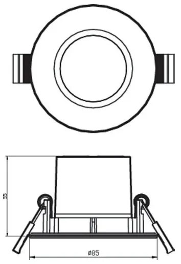 Philips - LED Stmívatelné koupelnové podhledové svítidlo DIVE LED/5W/230V IP65