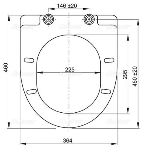 Alcadrain WC sedátko softclose, duroplast A66