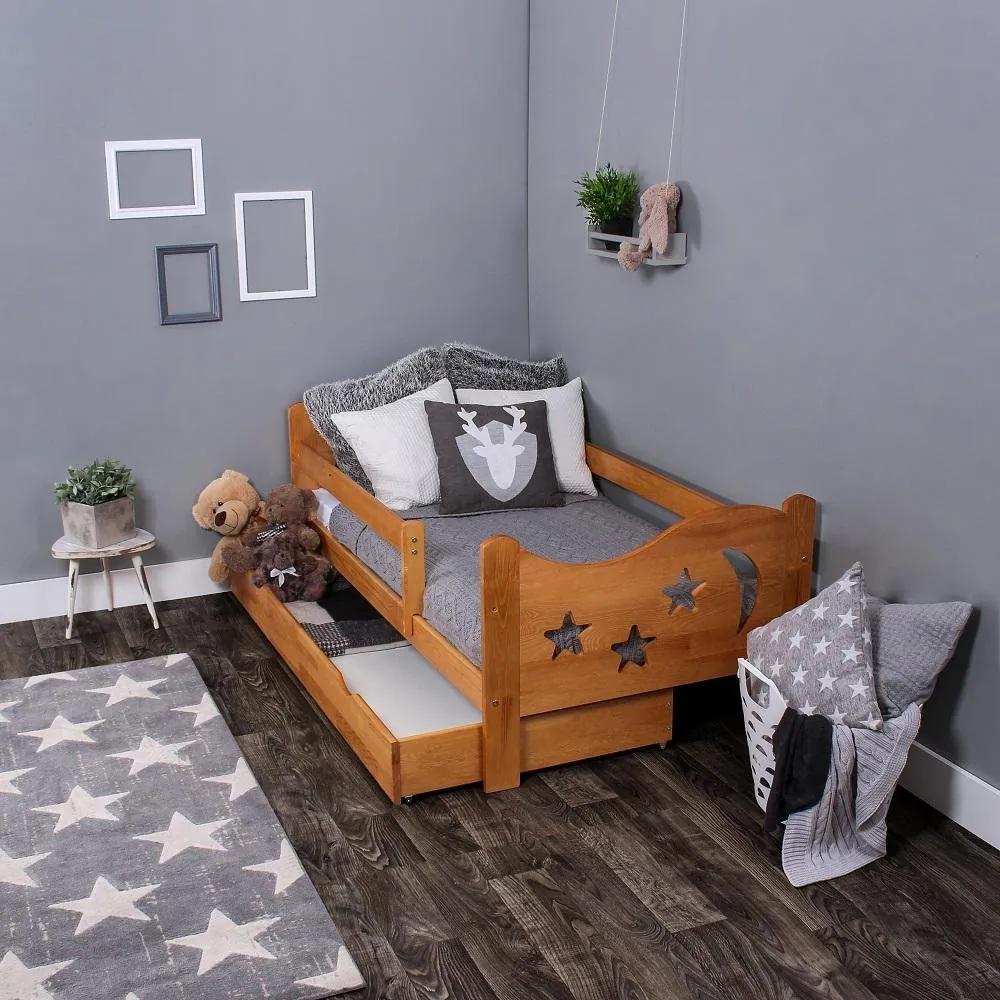 Via-nábytek Dětská postel s roštem Mája 80 x 180 Povrchová úprava postele: Moření odstín ořech