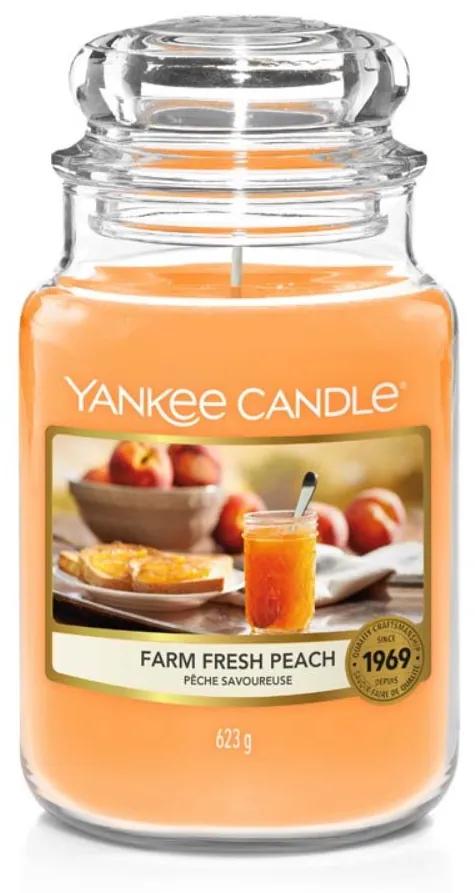 Yankee Candle - vonná svíčka Farm Fresh Peach (Čerstvá farmářská broskev) 623g
