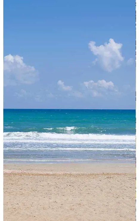 Dvoudílná vliesová fototapeta Prázdná pláž, rozměr 150x250cm, MS-2-0210