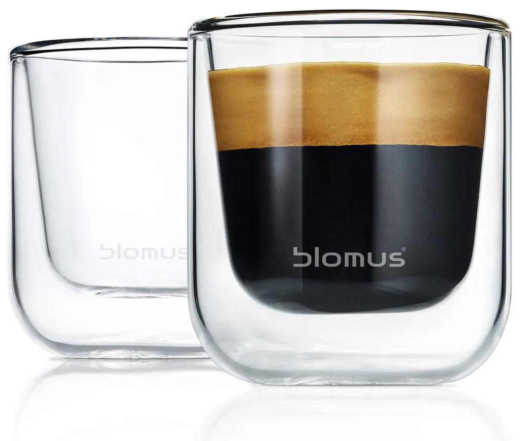 Set termosklenic na espresso NERO 80 ml BLOMUS