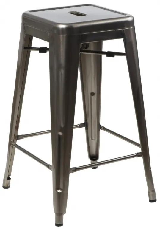 Barová židle Tolix 75cm, metalická