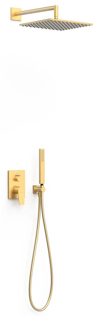 PROJECT TRES Podomítkový jednopákový sprchový set Rapid-Box, zlatá matná 21128004OM