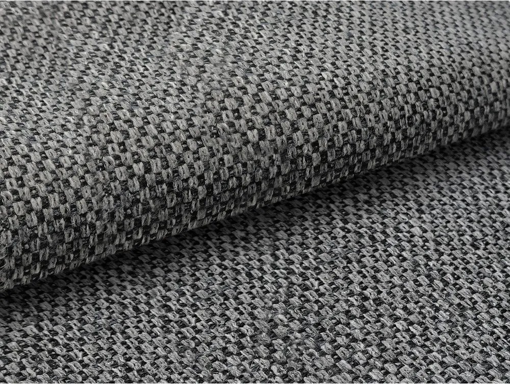 Tmavě šedá čalouněná dvoulůžková postel s úložným prostorem s roštem 140x200 cm Mano – Makamii