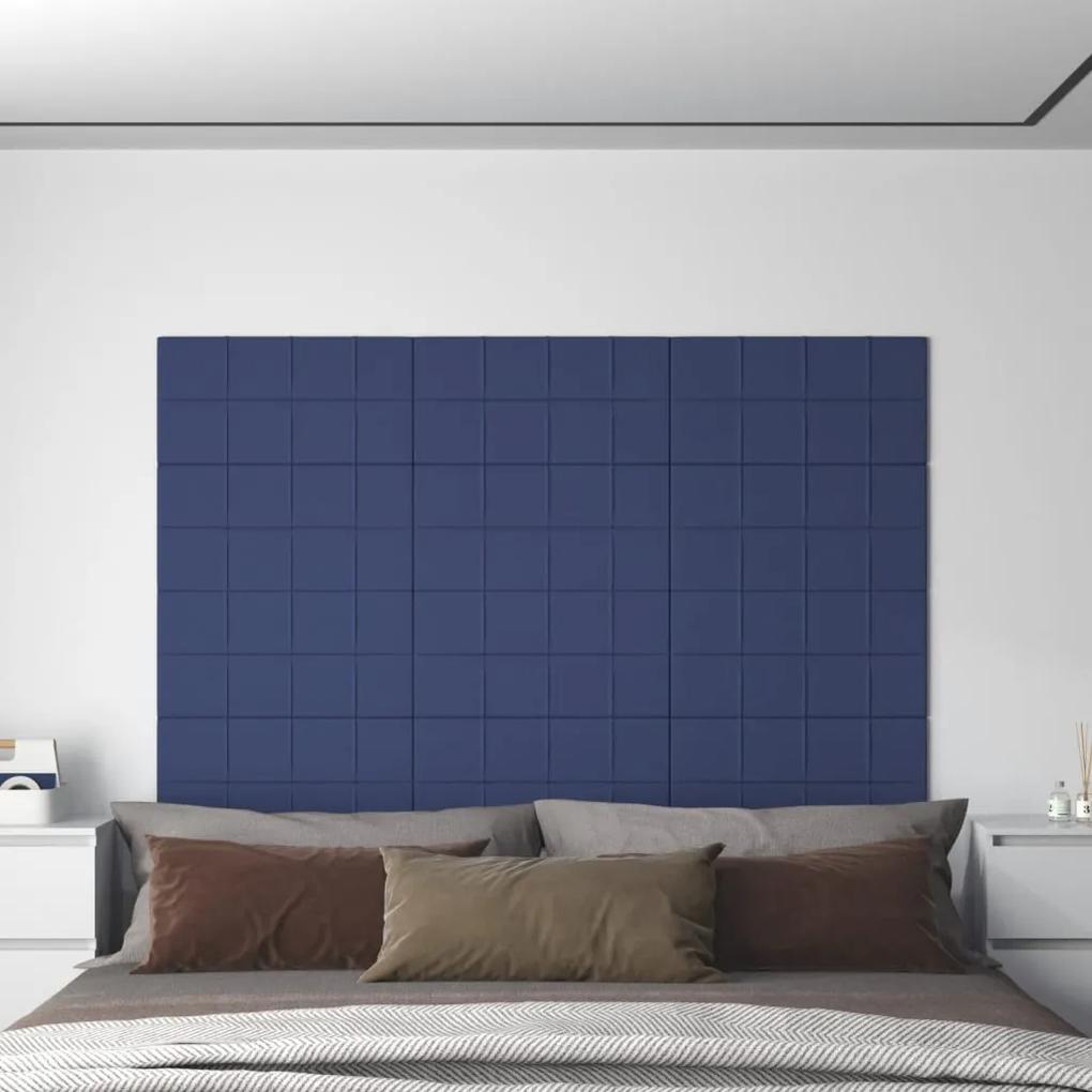 vidaXL Nástěnné panely 12 ks modré 60 x 30 cm textil 2,16 m²