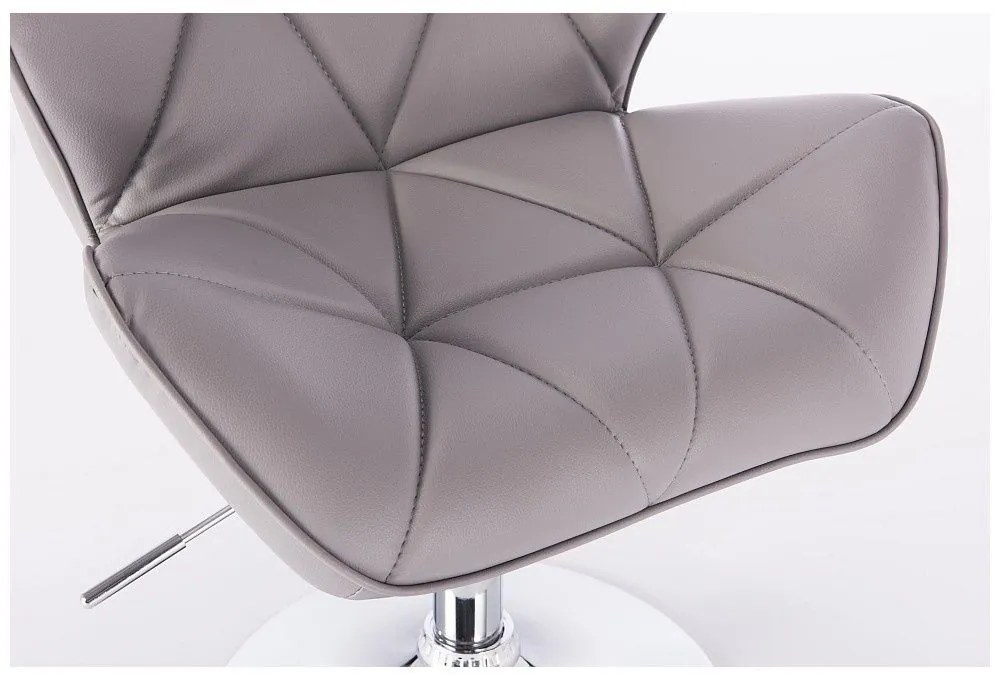 LuxuryForm DESIGN Barová židle MILANO na černé kulaté podstavě - šedá