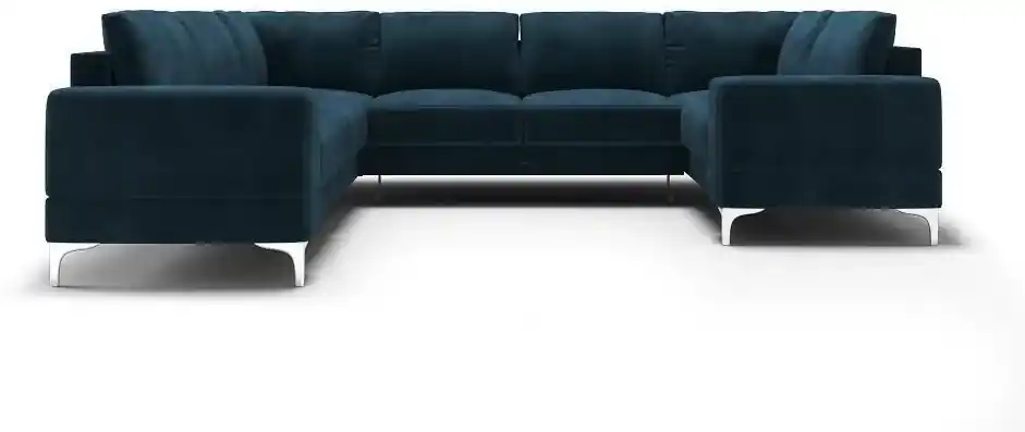 MEBLE GORECKI ARIA MAX III moderní rozkládací sedačka ve tvaru U tmavě  modrá 315 x 90 x 245 cm | BIANO