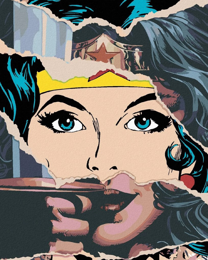 Zuty - wonder woman papír, 40×50 cm, bez rámu a bez vypnutí plátna