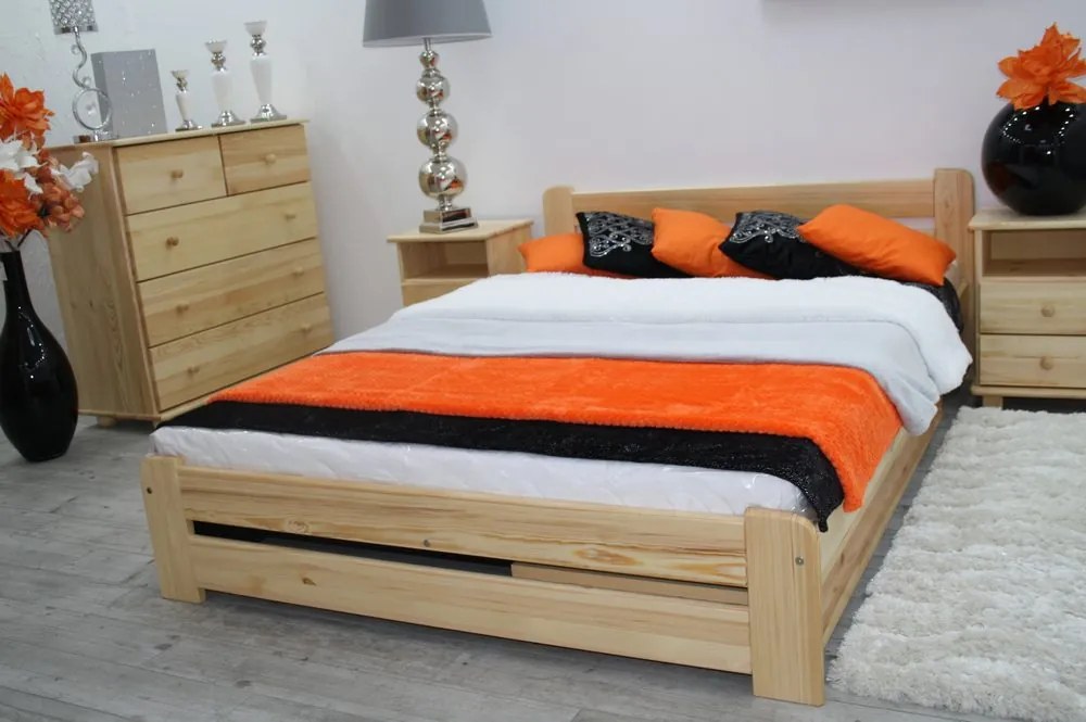 Maxi-drew Borovicová postel Eureka 140 x 200 cm - 140 x 200 cm - bezbarvý