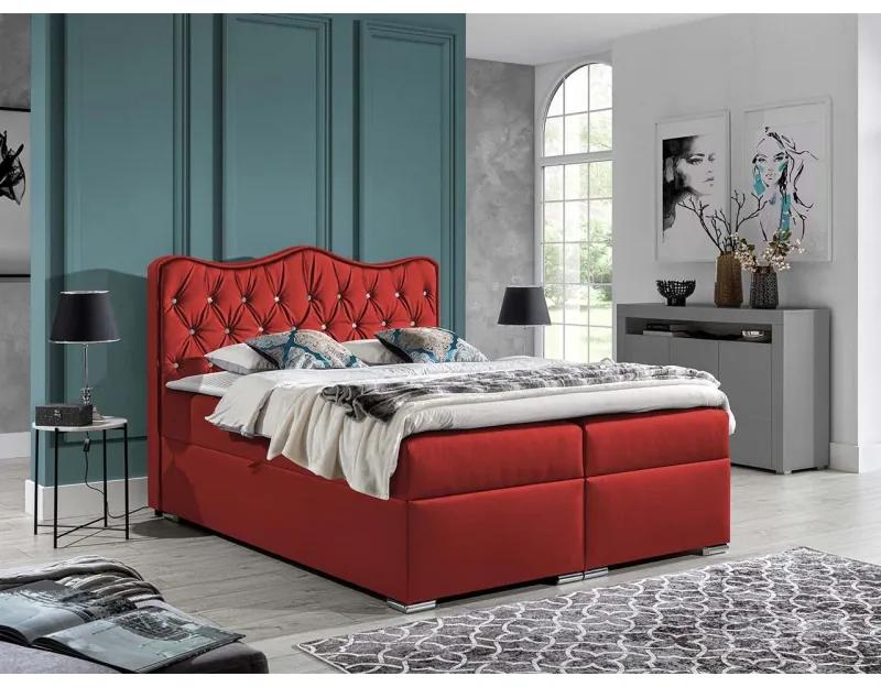 Kontinentální postel Medrins, Rozměr postele: 160x200, Barva:: ekokůže Soft 011