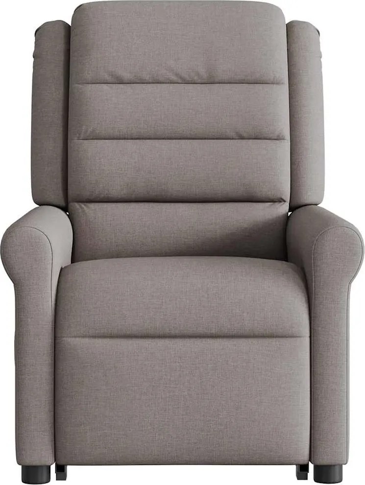 Zvedací masážní polohovací křeslo taupe textil 3303331
