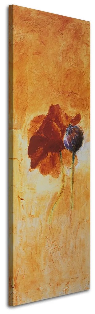 Gario Obraz na plátně Květ máku jako ručně malovaný Rozměry: 30 x 90 cm