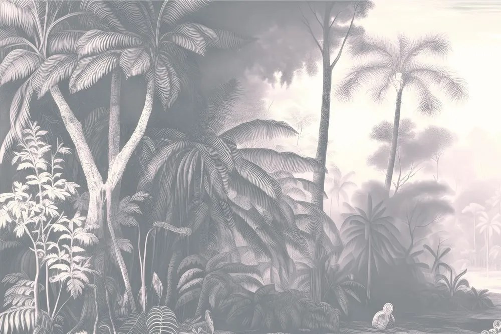 Samolepící tapeta jemné tropické palmy
