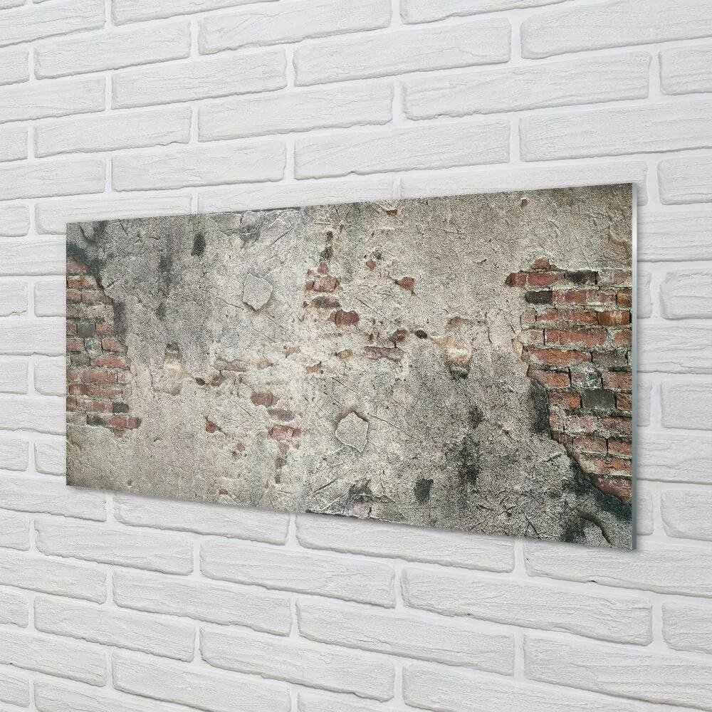 Obraz na skle Kamenná cihlová zeď 125x50 cm