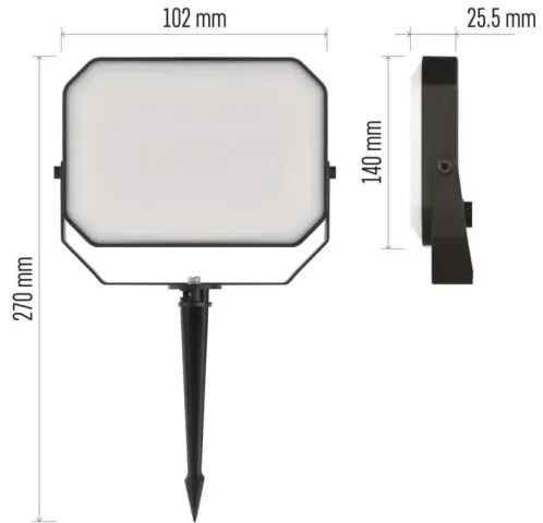 SADA 3x LED RGBIC Stm. ven. reflektor LED/14W/230V 3000-6500K IP65 Wi-Fi Tuya