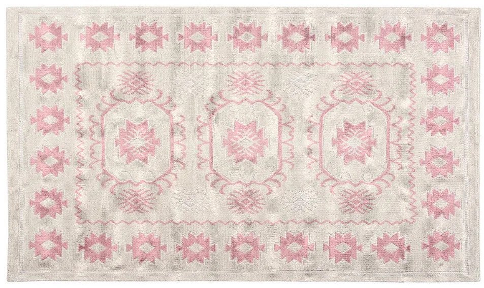 Bavlněný koberec Oni 120x180 cm, pudrový