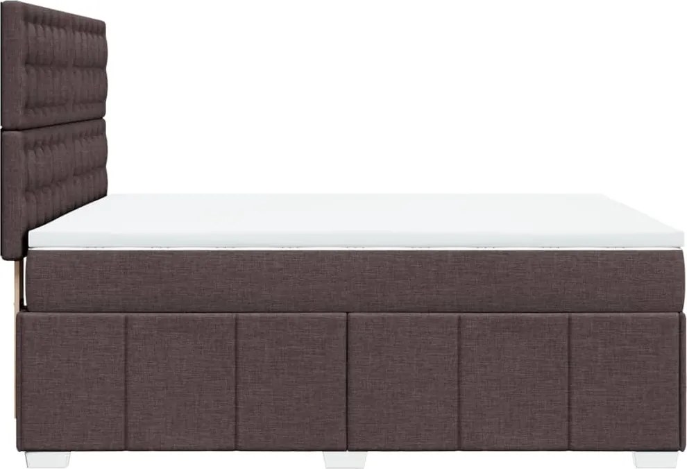Box spring postel s matrací tmavě hnědá 140x200 cm textil 3291708
