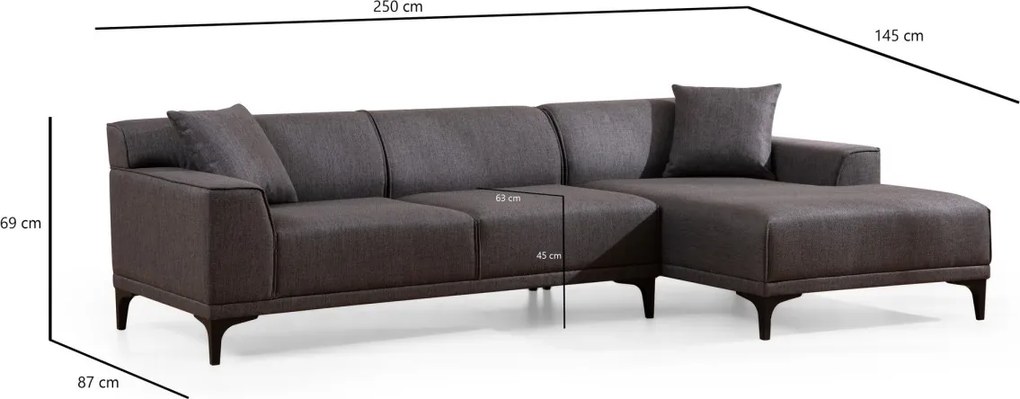 Rohová sedací souprava Petra 250 cm - výběr z 5 provedení
