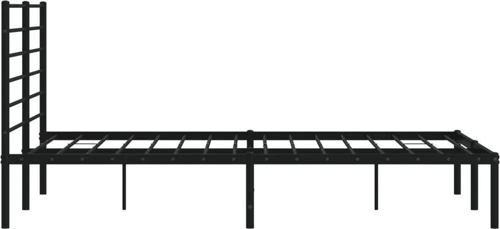 vidaXL Kovový rám postele s čelem 120 x 200 cm [352317] Barva: Černá