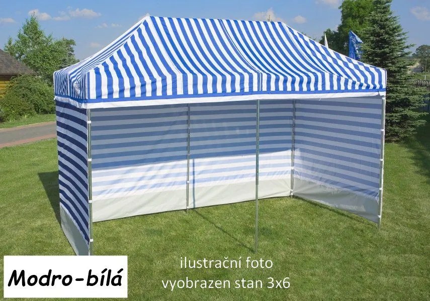 TRADGARD zahradní párty stan PROFI STEEL 3 x 6 m modro-bílá