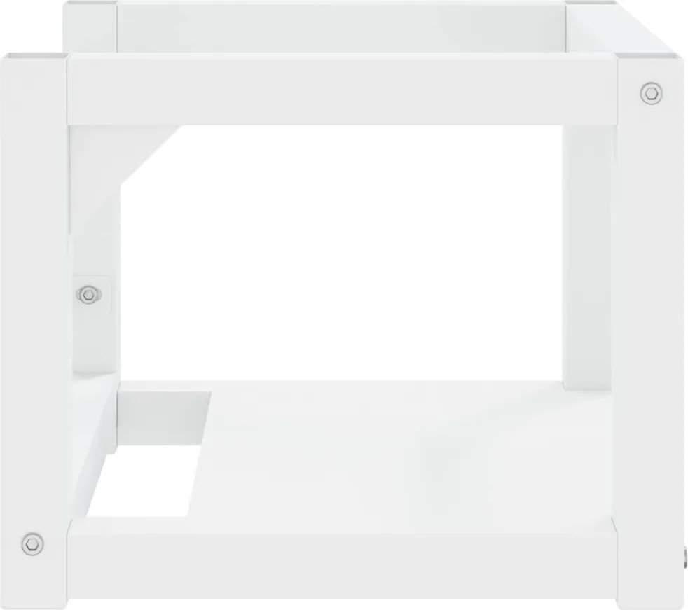 Nástěnný koupelnový regál pod umyvadlo bílý 40x38x31 cm železo 338490