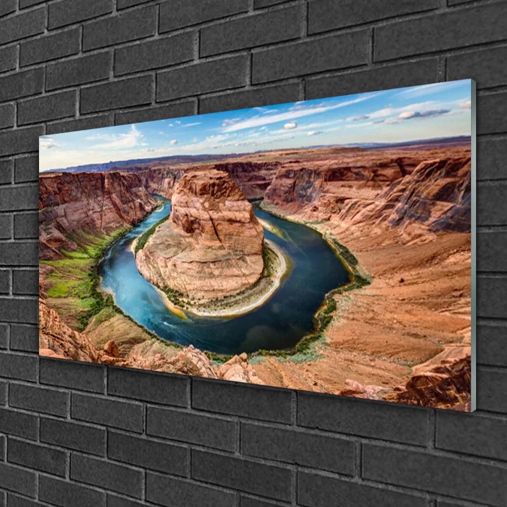 Obraz na skle Velký Kaňon Krajina 140x70 cm