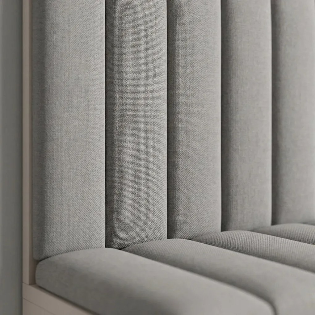 Předsíňová stěna RAYO 1 s čalouněnými panely, 140 cm, kašmír/ béžová