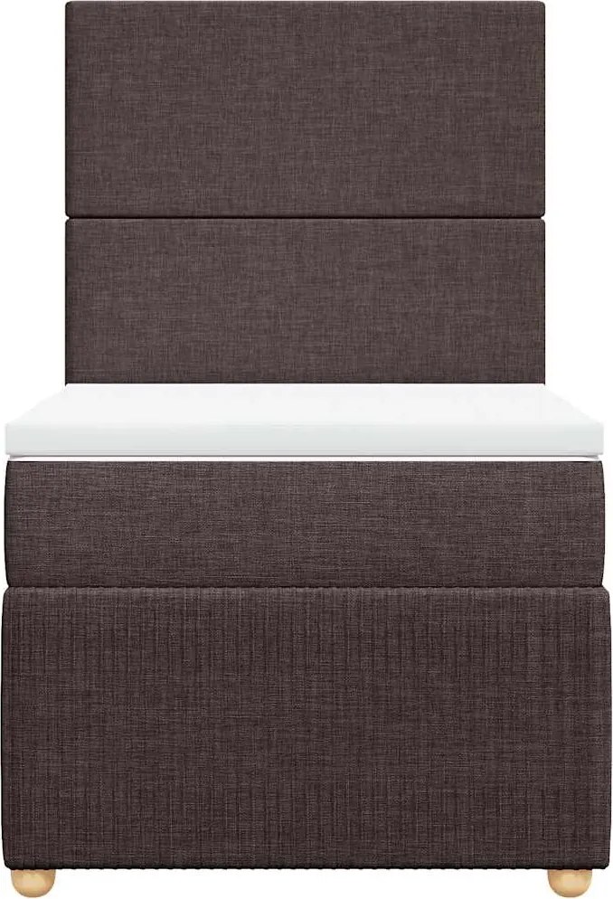 Box spring postel s matrací tmavě hnědá 80x200 cm textil 3291879