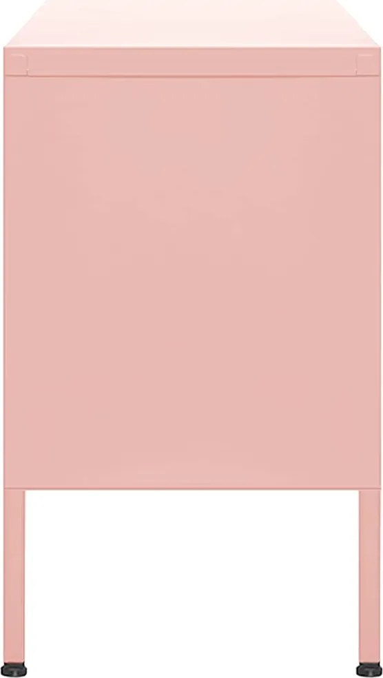 TV skříňka růžová 105 x 35 x 50 cm ocel 336229