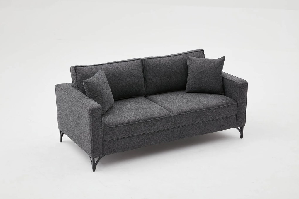 Hanah Home Dvoumístná pohovka BERLIN antracitová 180 cm 825BLC2794