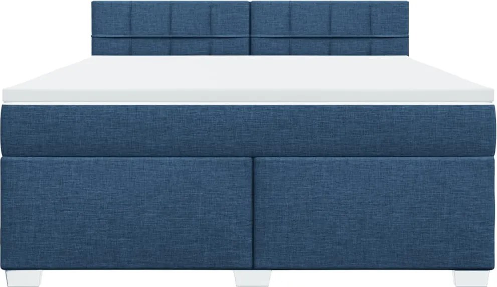 Box spring postel s matrací modrá 180x200 cm textil 3288273