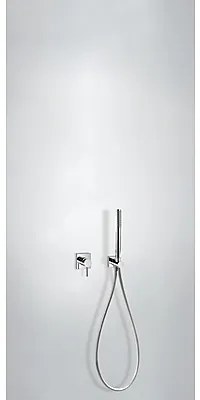 TRES - Podomítkový jednopákový sprchový set MAXs uzávěrem a regulací průtoku. Včetně podomítkového tělesa Držák s nástěnný (06217703)