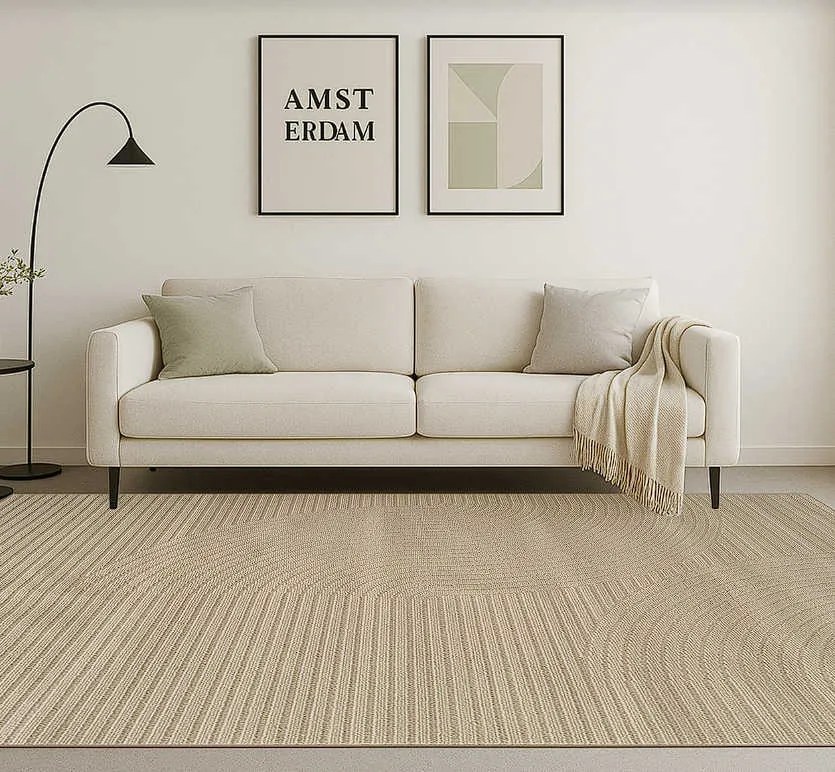 TZ Béžový obdélníkový geometrický koberec Strado Polo Path Camel se vzorem pruhů Rozměr: 160x230 cm